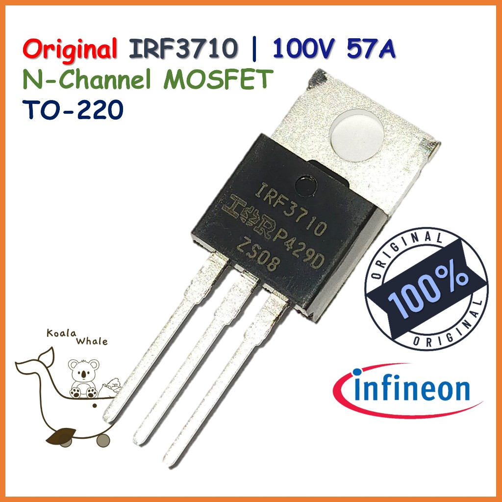 Original IRF3710 N-Channel HEXFET® Series Power MOSFET TO-220 IRF3710PBF 100V 57A | Shopee Malaysia