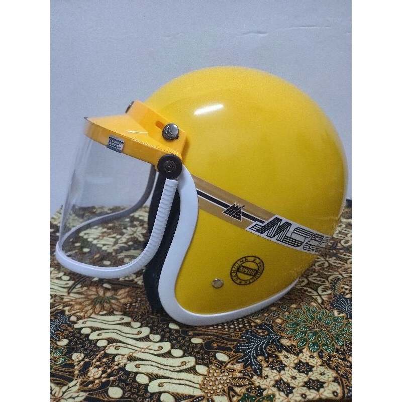 Helmet Custom MS88 Yellow Saiz 60 | Shopee Malaysia
