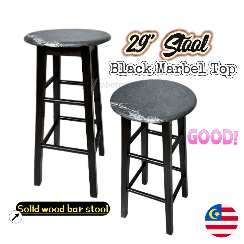 Solid Marbel Bar Stool | 29inch bar stool tinggi | Marbel Top | Ready ...