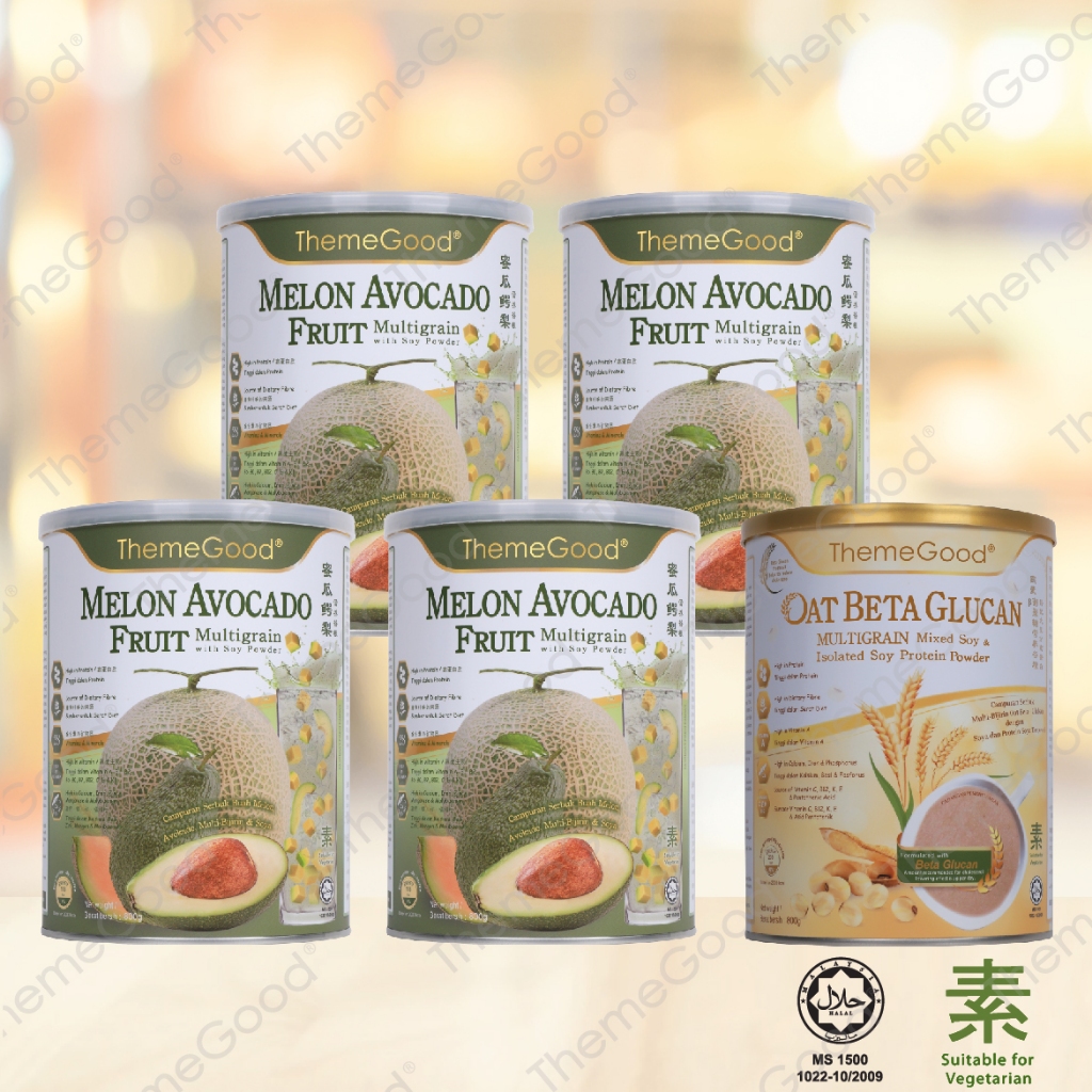 Melon Avocado Fruit Multigrain 800g x 4 + Oat Beta Glucan 800g x 1 ...
