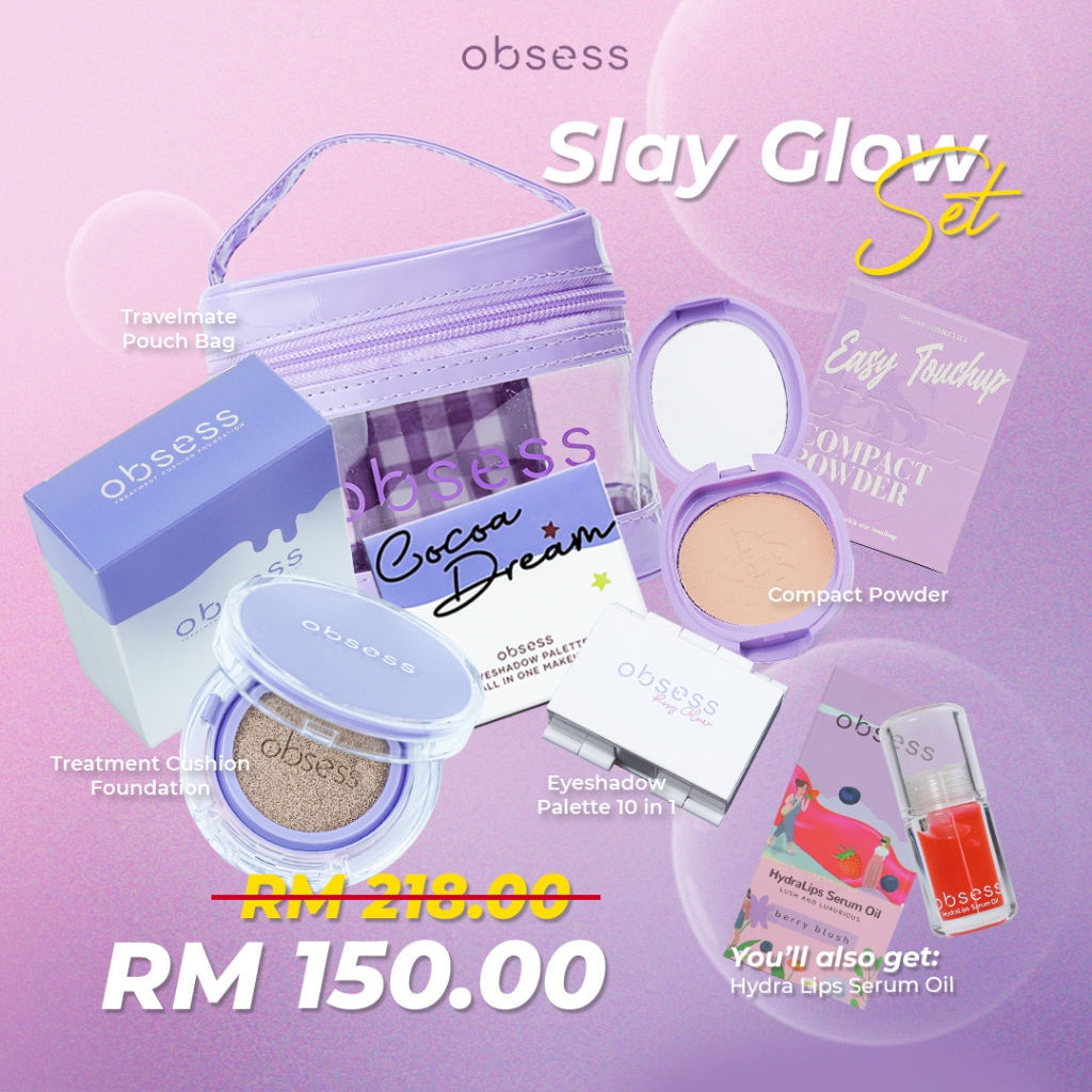 Obsess Cosmetics SLAY GLOW SET | Shopee Malaysia