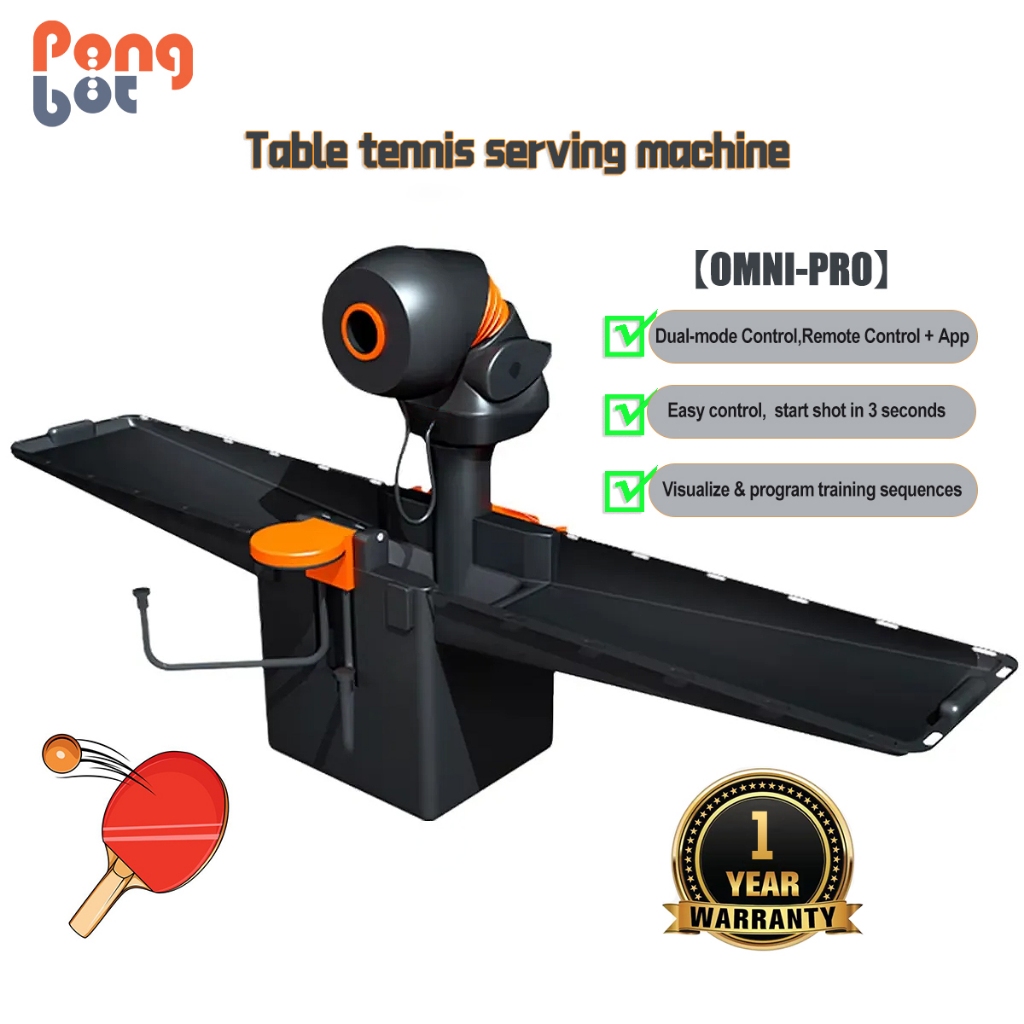 PongBot OMNI-PRO Ping pong robot table tennis ball machine Automatic ...