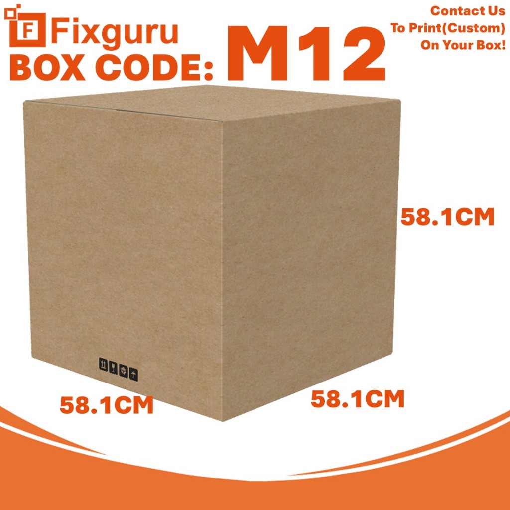 Fixguru - M12 58.1x58.1x58.1cm Carton Box Moving Box Storage Box ...
