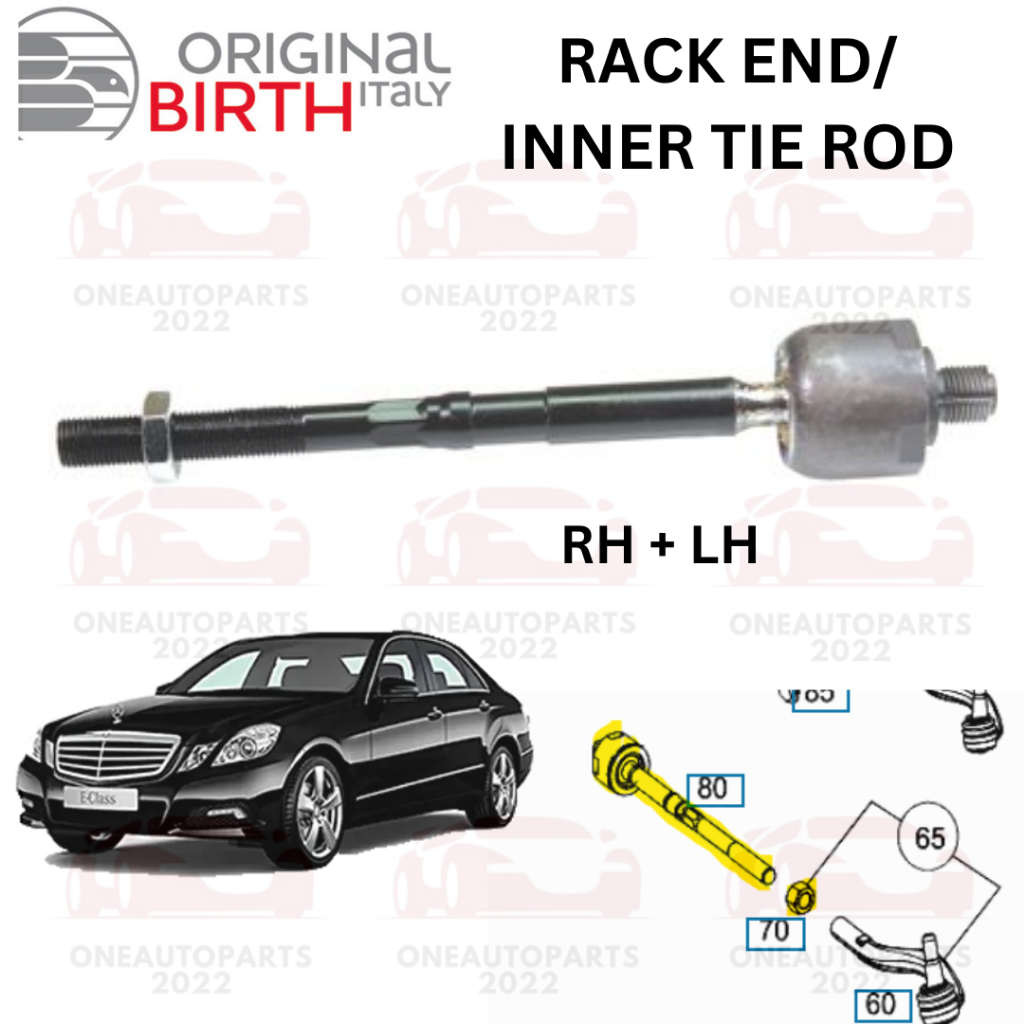 ORIGINAL BIRTH ITALY RACK END INNER TIE ROD (LH + RH) MERCEDES BENZ W212 E200 E250 E300 | Shopee ...