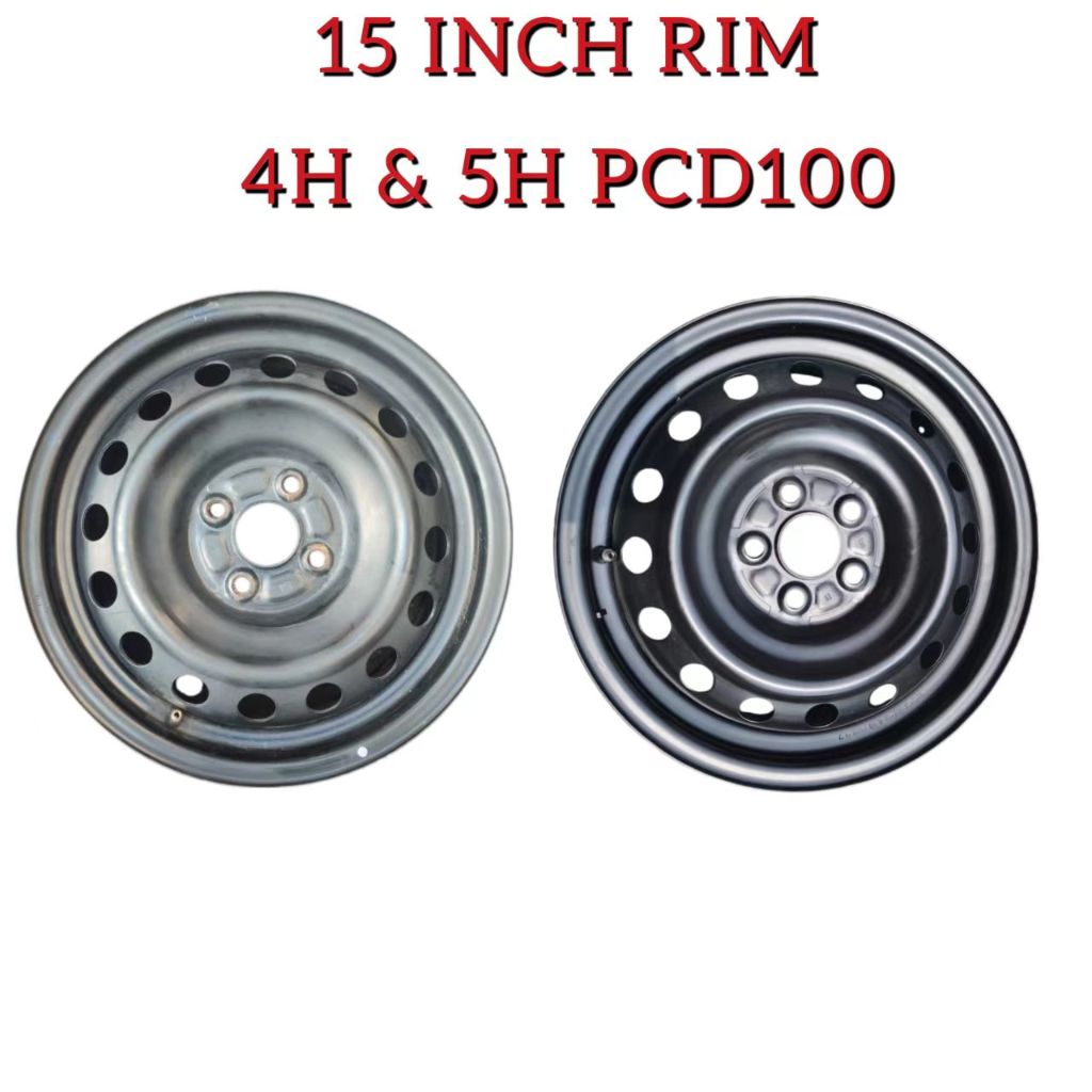 RIM BESI 15 INCH STEEL RIM TOYOTA / HONDA / NISSAN / PROTON / MAZDA ...
