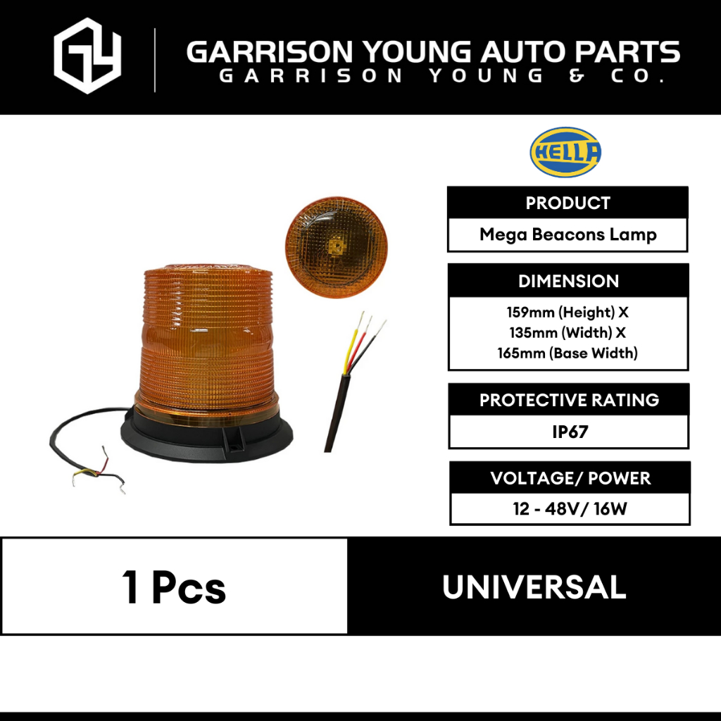 [HELLA] 100% Authentic HELLA VALUE FIT Mega Beacons Lamp (Bulb) in ...