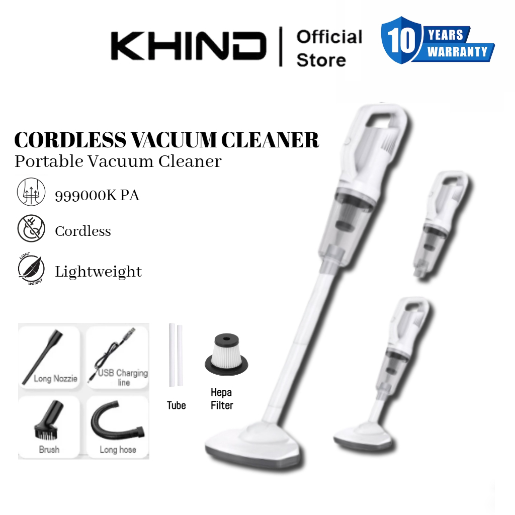 KHIND Cordless Vacuum Cleaner Portable Vacuum Cleaner Handheld Vacum ...
