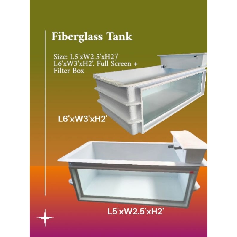 Fiberglass Tank with Front Mirror + Filter Box(Big)B | Shopee Malaysia