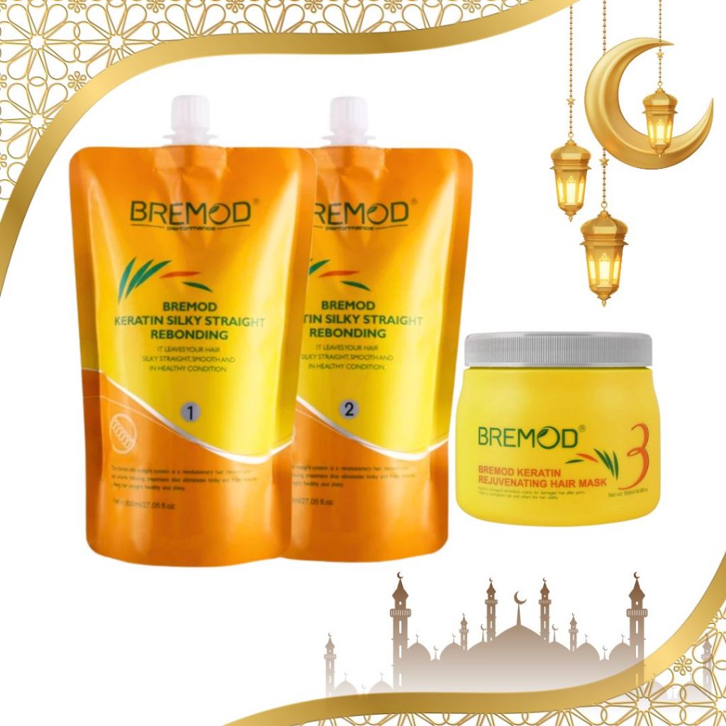 BREMOD KERATIN Silky Straight Rebonding/Relaxing 800ML Ubat Luruskan ...