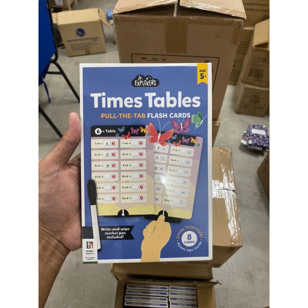 JUNIOR EXPLORERS TIMES TABLES PULL-THE-TAB FLASH CARDS | Shopee Malaysia