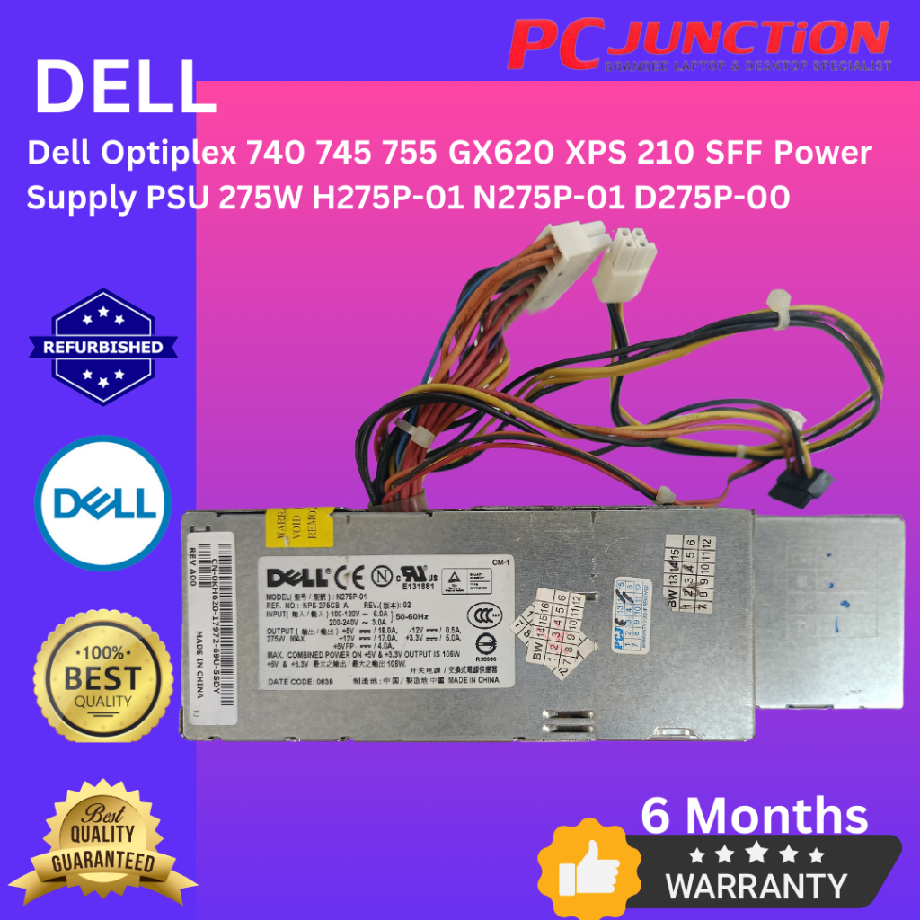 Dell Optiplex 740 745 755 GX620 XPS 210 SFF Power Supply PSU 275W H275P ...