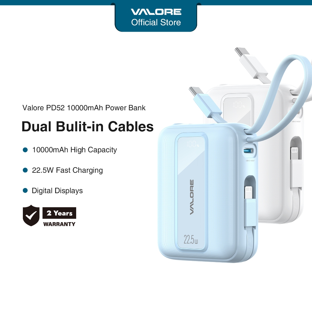 VALORE PD52 Power Bank | 10,000mAh Fast Charging with SCP 22.5W & PD20W ...
