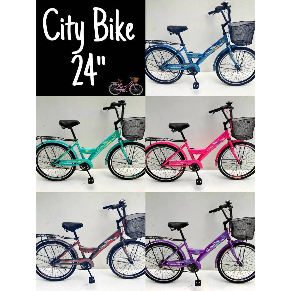 70% SIAP PASANG READY STOCK CITY BIKE 24" GAINWAY | BASIKAL BAKUL DAN ...