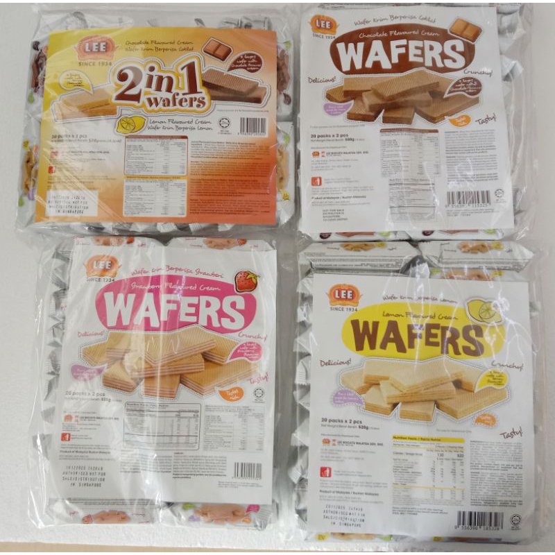 Lee Biscuit Chocolate wafers/Strawberry wafers/Lemon wafers/ 2 in 1 ...