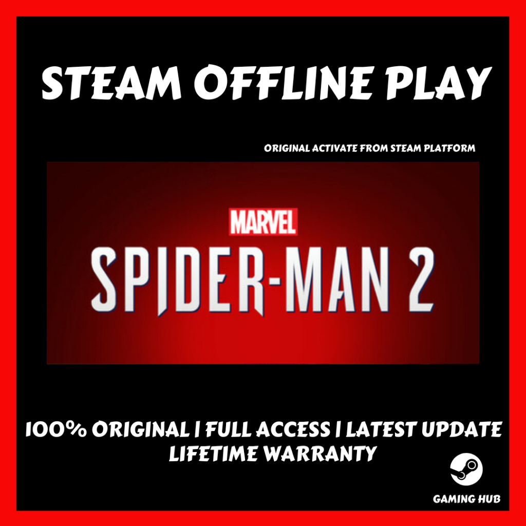 Marvel's SpiderMan 2 Steam Offline Game - Full DLC & Lifetime Guarantee ...