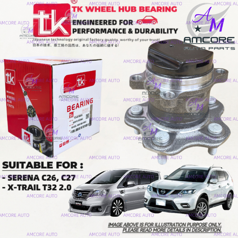TK WHEEL BEARING HUB - NISSAN X-TRAIL XTRAIL T32 2.0 / SERENA C26 / C27 ...