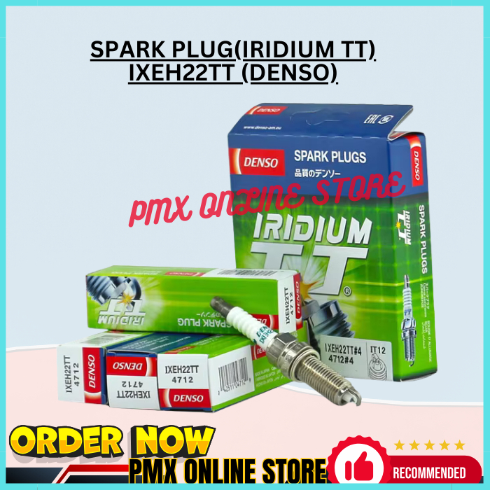 DENSO SPARK PLUG IRIDIUM TT (IXEH22TT) (4PCS)For Proton Perodua Nissan ...
