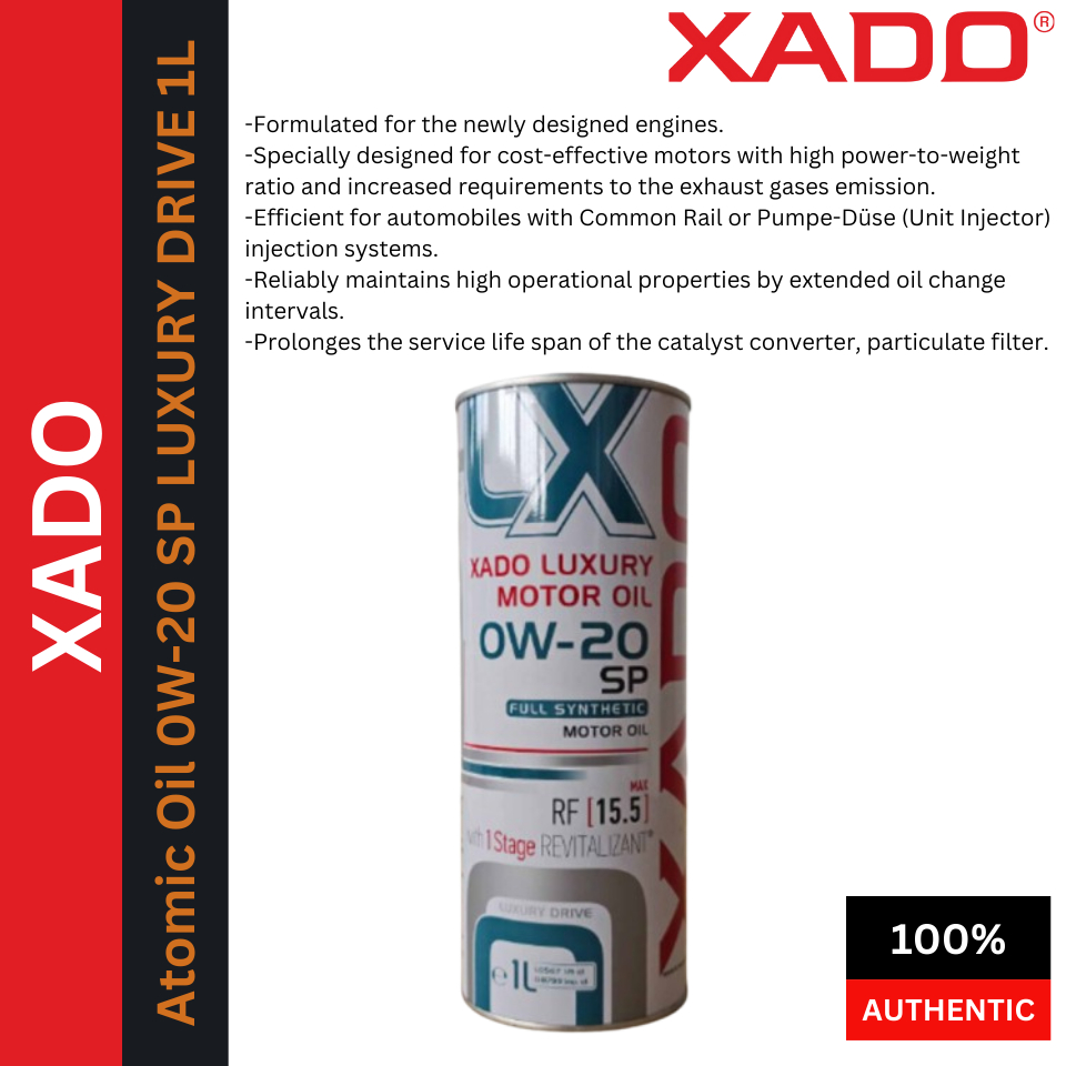 XADO Atomic Oil 0W-20 SP LUXURY DRIVE 1L | Shopee Malaysia