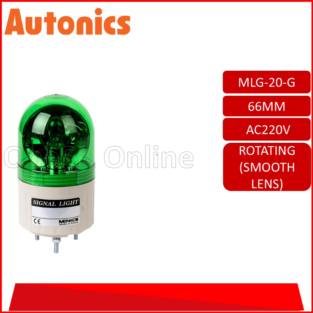 AUTONICS MENICS 66MM BULB REVOLVING WARNING SIGNAL LIGHT STUD MOUNT ...