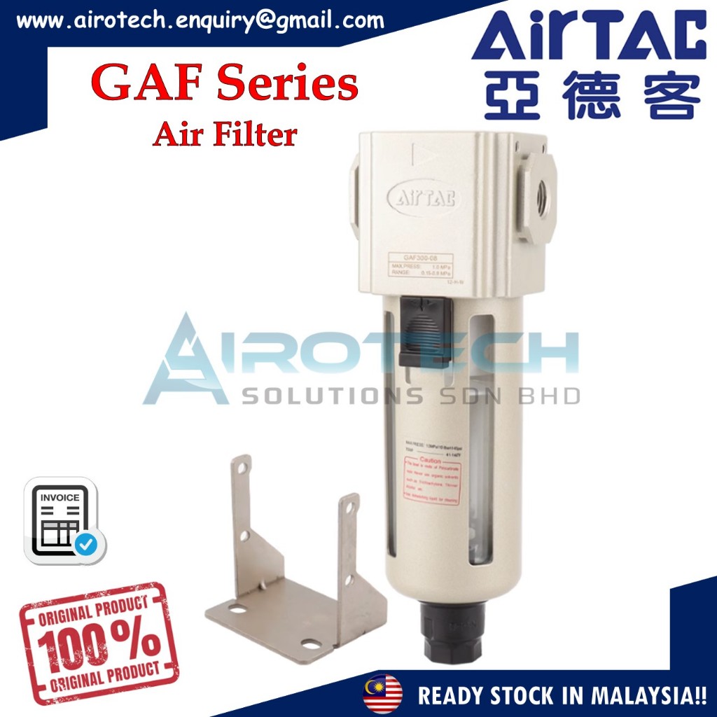 AirTAC GAF GA-Series Air Filter 1/8" 1/4" 3/8" 1/2" 3/4" 1" | Shopee Malaysia