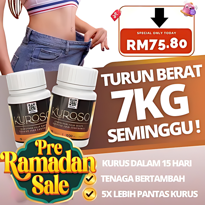 Kuroso Slimming product cepat ubat kurus halal Weight Management Gula ...