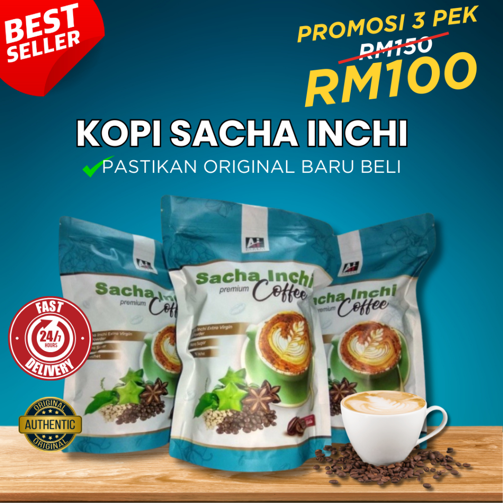 3 PEK Kopi Sancha Inchi Premium Omega AI Global Original Sacha Coffee ...