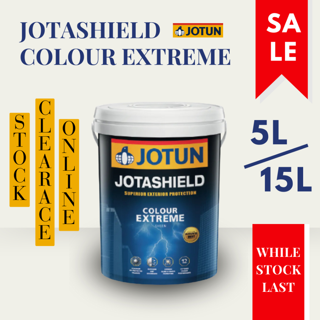 [Stock Clearance] Jotun JOTASHIELD COLOUR EXTREME 5L / 15L (White/Colours) Anti fade/Ultra Clean ...