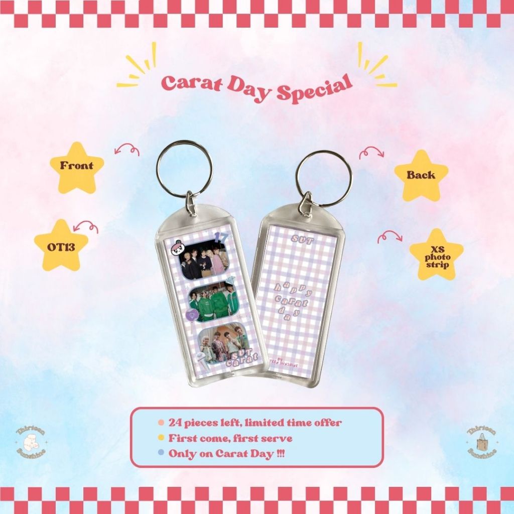 (LIMITED EDITION) CARAT DAY SPECIAL KEYCHAIN SMALL PHOTO STRIP KEYCHAIN ...
