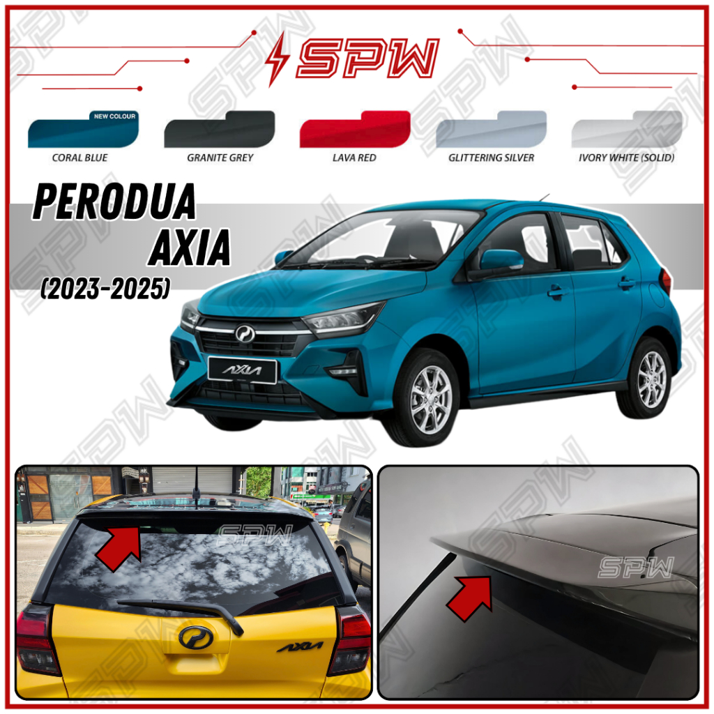 Perodua Axia 2023 2024 2025 Gear Up Spoiler Rear Spoiler Lip New Axia ...