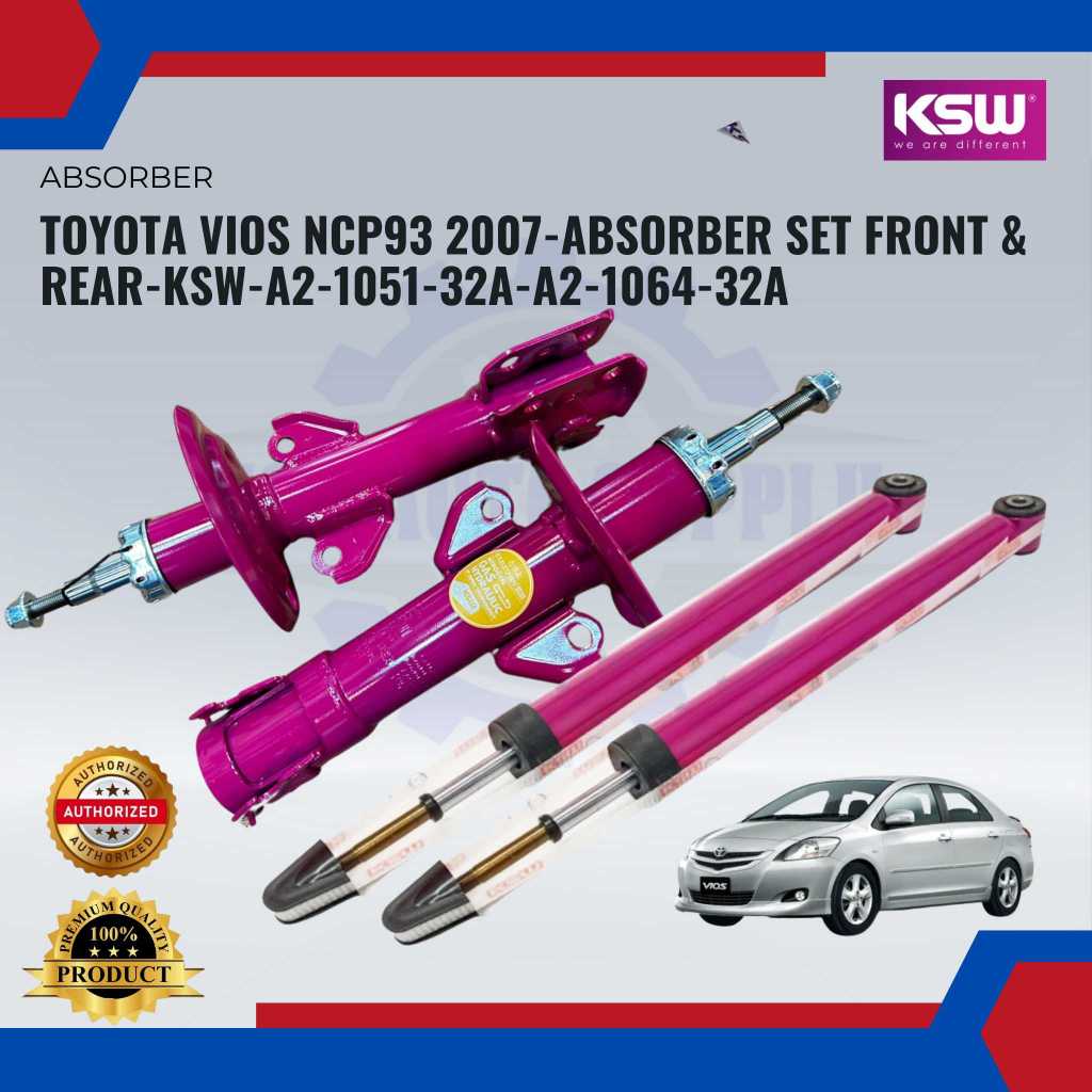 Toyota Vios NCP93 2007-Absorber Set Front & Rear-KSW-A2-1051-32A-A2-1064-32A | Shopee Malaysia