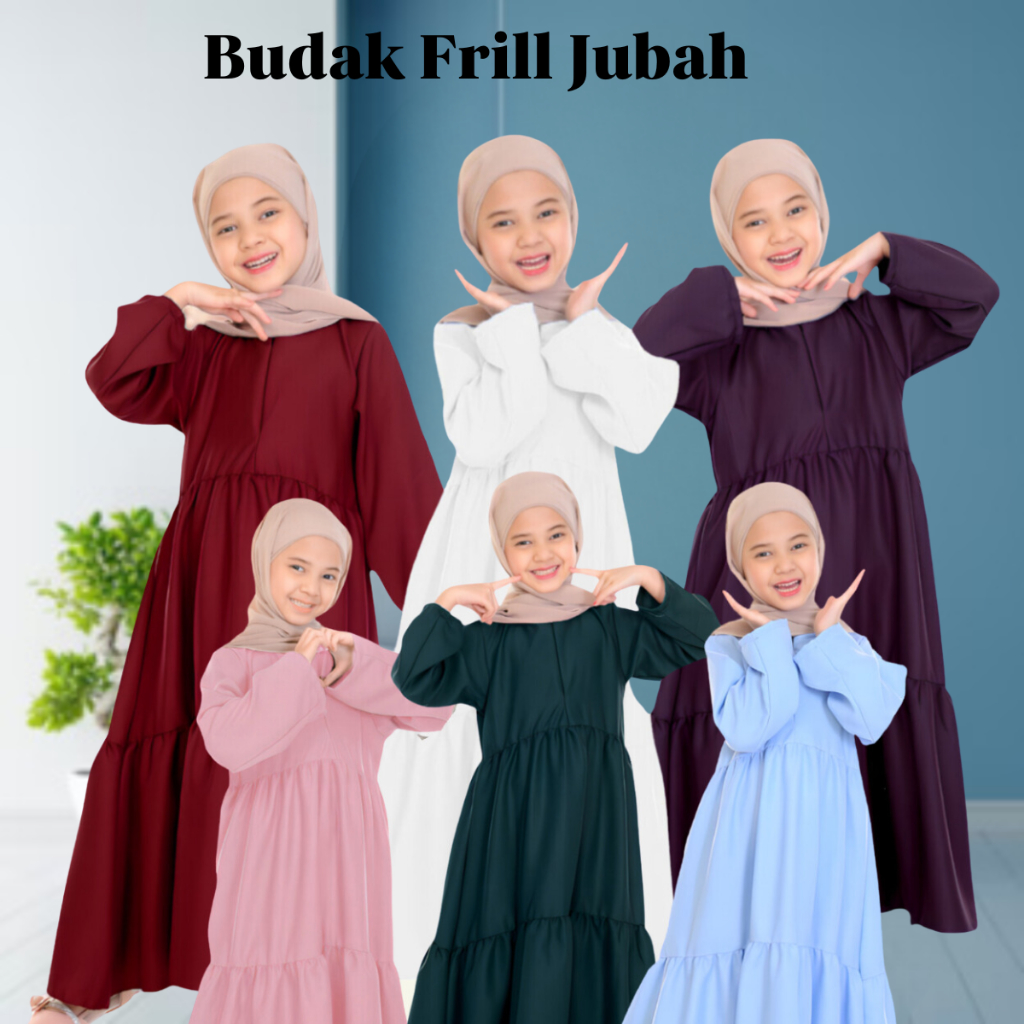 Raya Jubah Kanak-Kanak Muslimah | Jubah Perempuan Moden (Sizes 2-12 ...