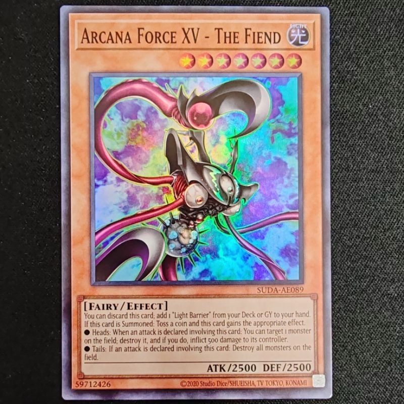 YUGIOH SUDA-AE089 Arcana Force XV - The Fiend [SER/SR] | Shopee Malaysia