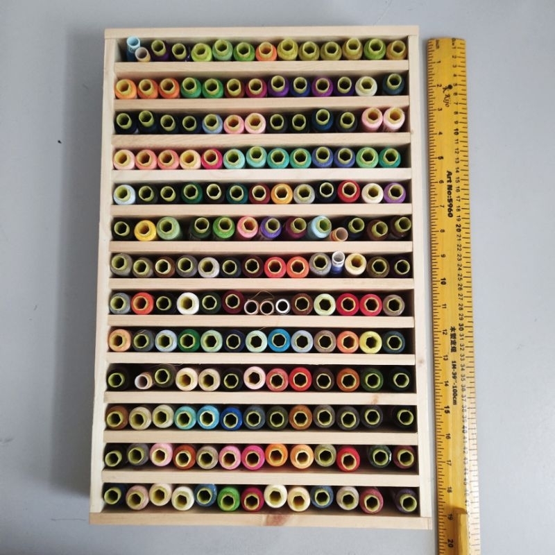 rak benang jahit biasa 250m 78 buku quality homemade solid wood thread ...