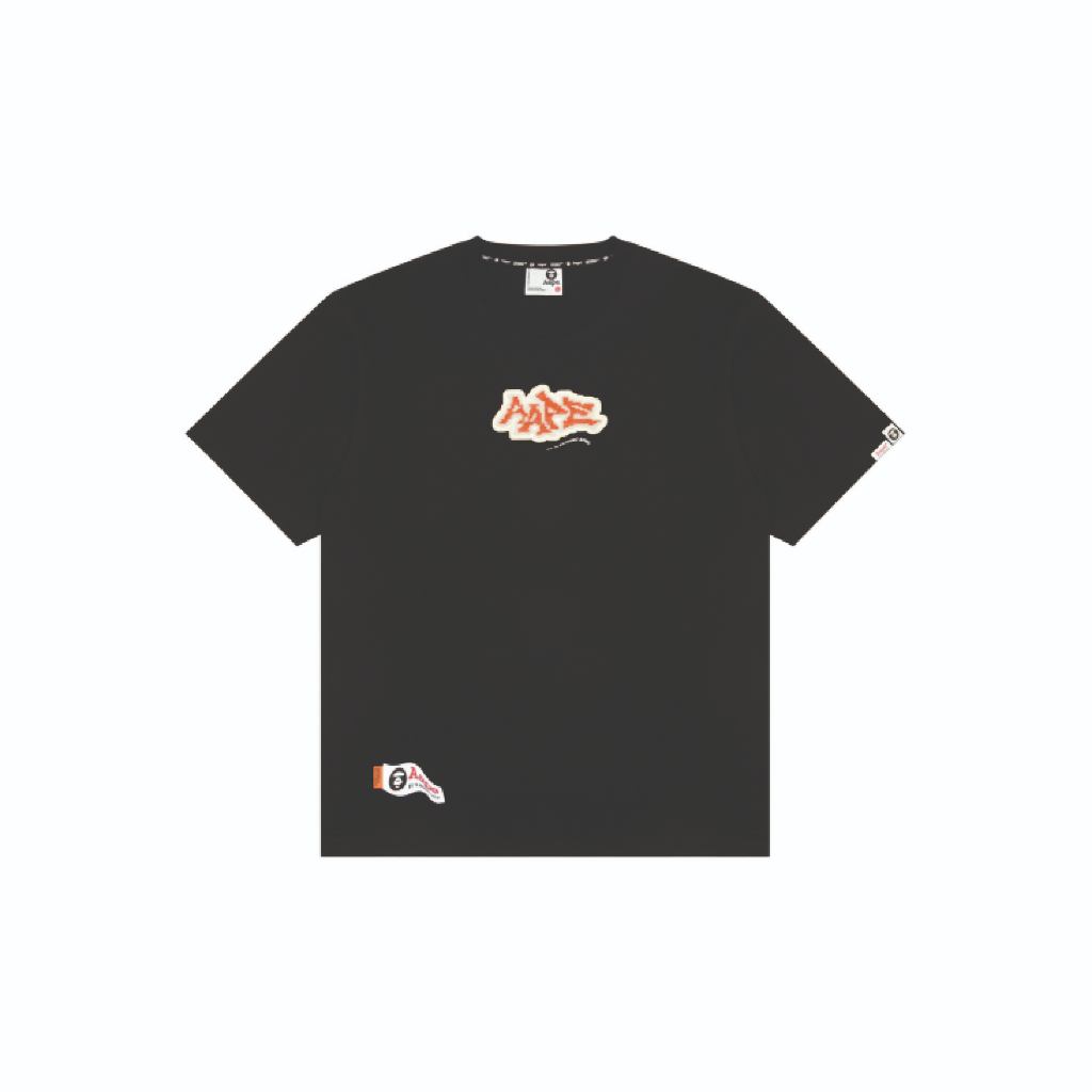 AAPE LOGO PRINT SHORT SLEEVE TEE (BLACK) | Shopee Malaysia