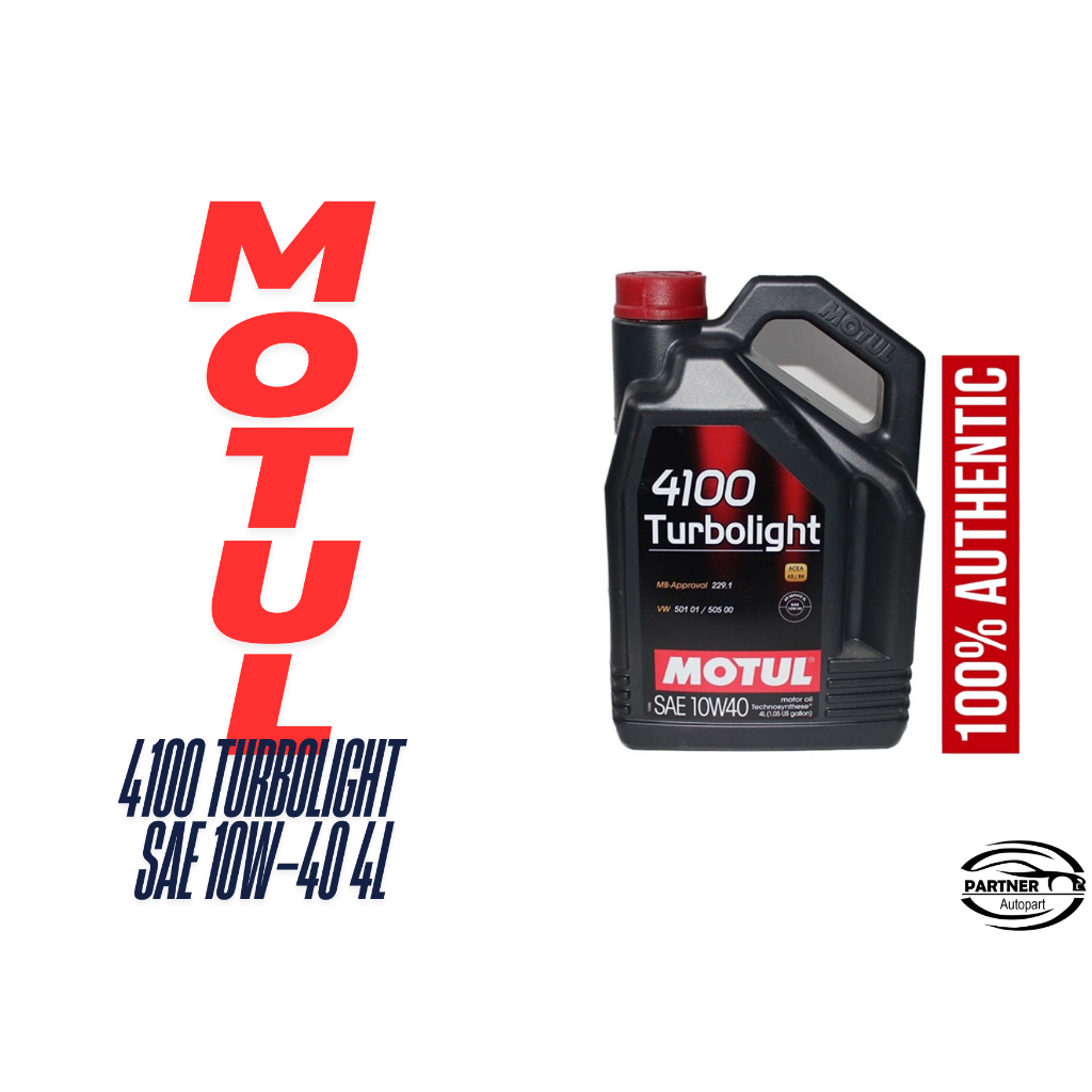 MOTUL 4100 TURBOLIGHT SAE 10W-40 4L | Shopee Malaysia