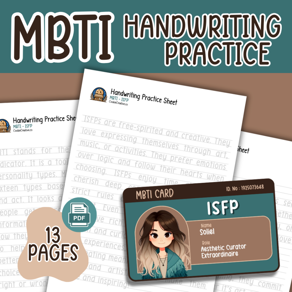 (PDF) handwriting practice book latihan tulisan cantik (mbti - isfp ...