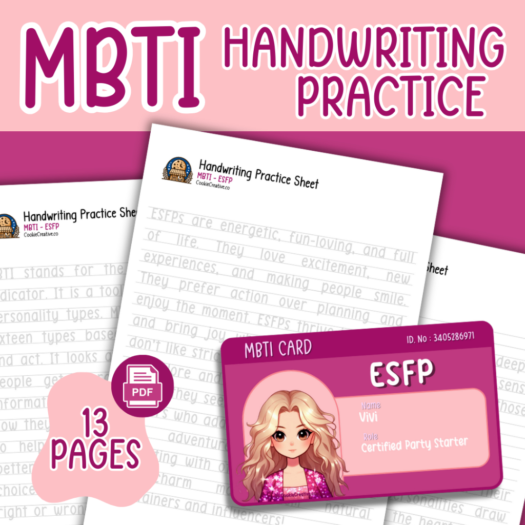 (PDF) handwriting practice book latihan tulisan cantik (mbti - esfp) | Shopee Malaysia