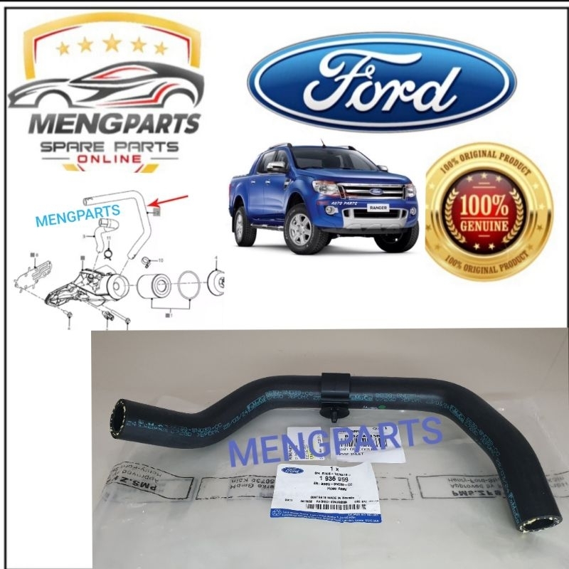 ORIGINAL FORD RANGER T6 T7 2.2cc ENGINE OIL COLLER HOSE INLET BB3Q-8N-039CC / BB3Z-6A-715B ...