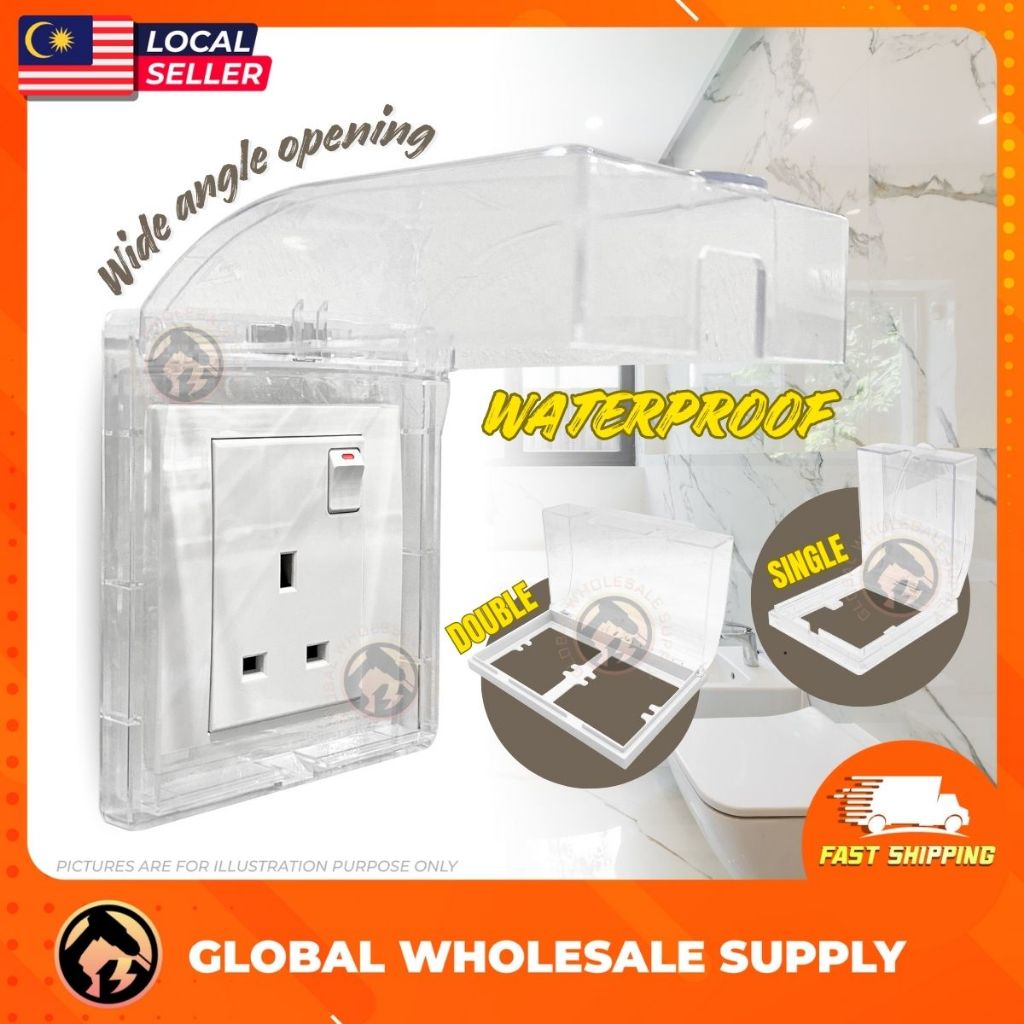 Waterproof Switch Socket Cover Bathroom Plug Socket Cover Switch Cover ...