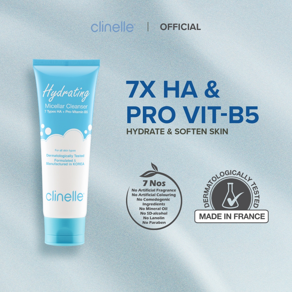Hydrating Micellar Cleanser 100ml - Hyaluronic Acid, Pro-vitamin B5 ...