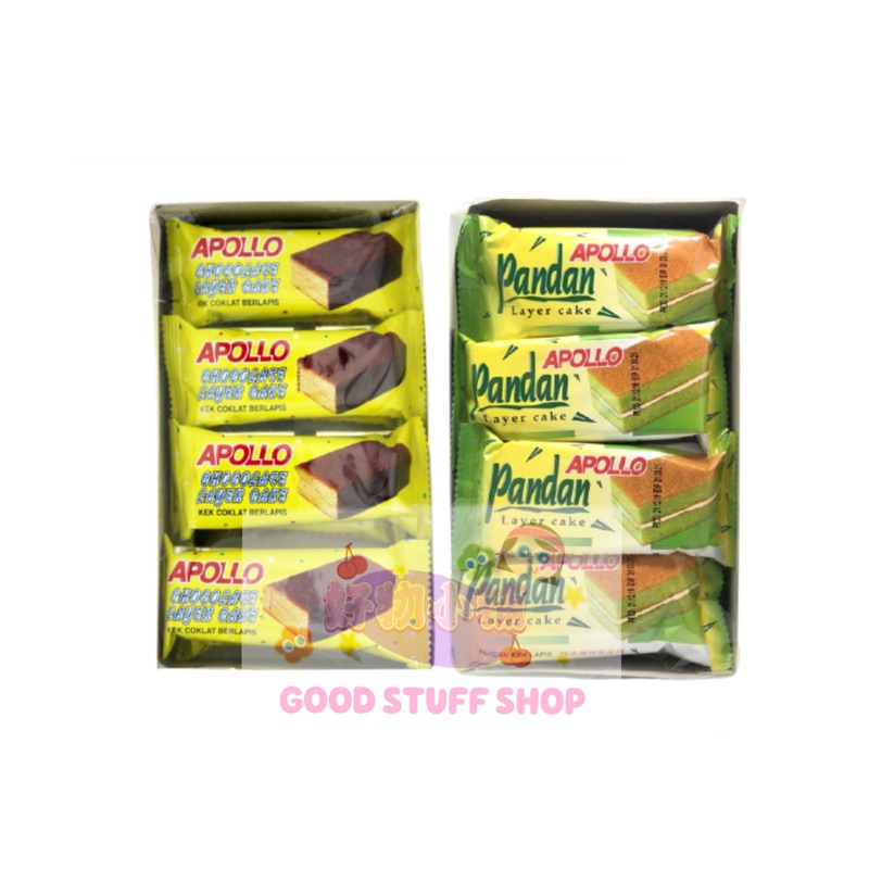 APOLLO Layer Cake Chocolate/Pandan(8pcsx16g) | Shopee Malaysia