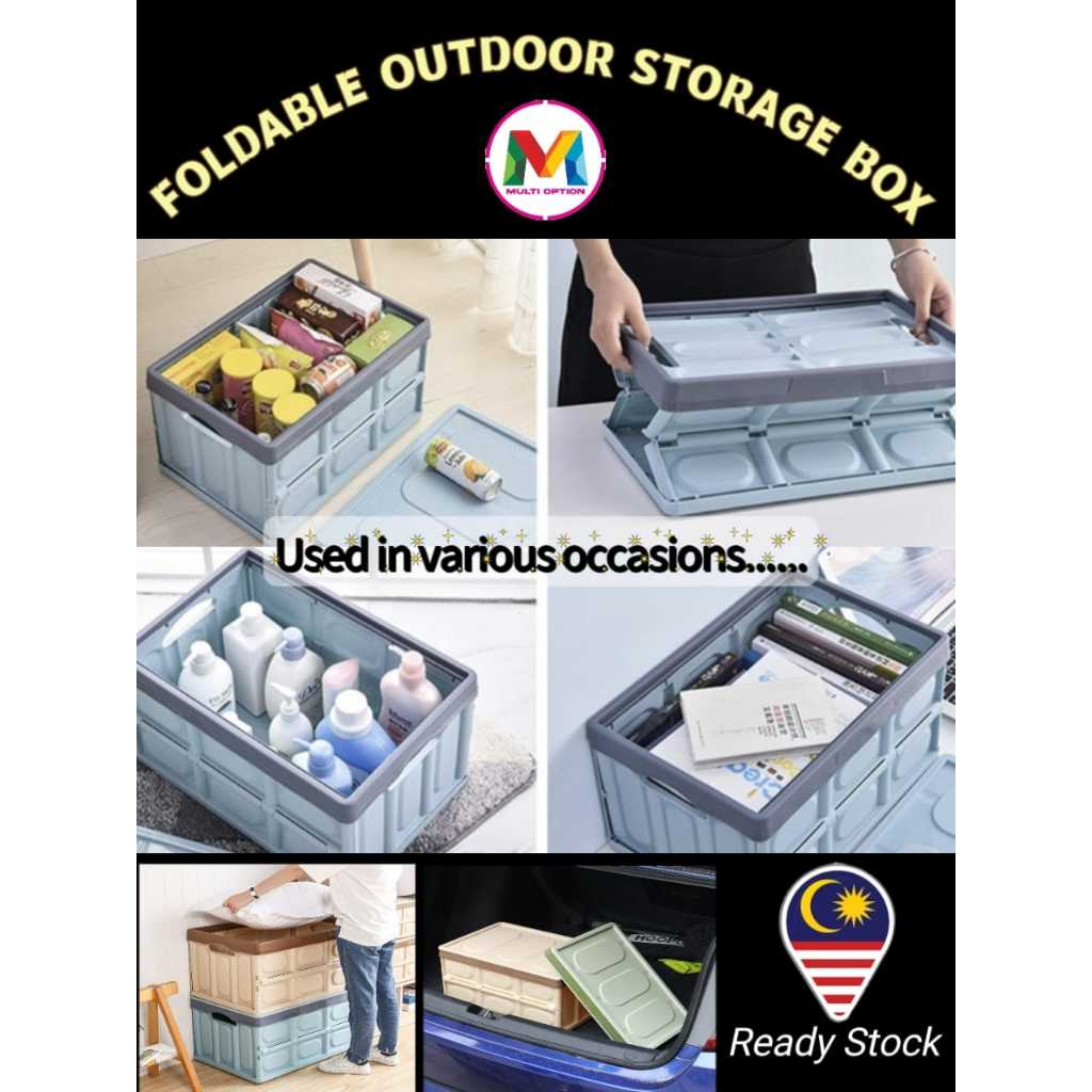 30L MULTIFUNCTION FOLDABLE STORAGE BOX FOLDABLE CONTAINER CAR STORAGE ...