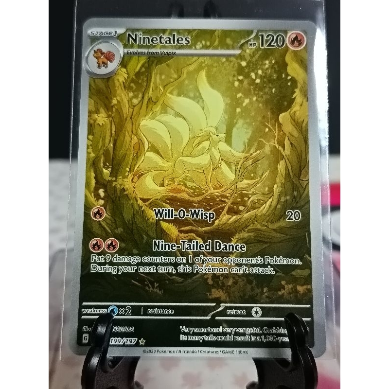 POKEMON OBSIDIAN FLAMES NINETALES 199/197 ILLUSTRATION RARE | Shopee Malaysia