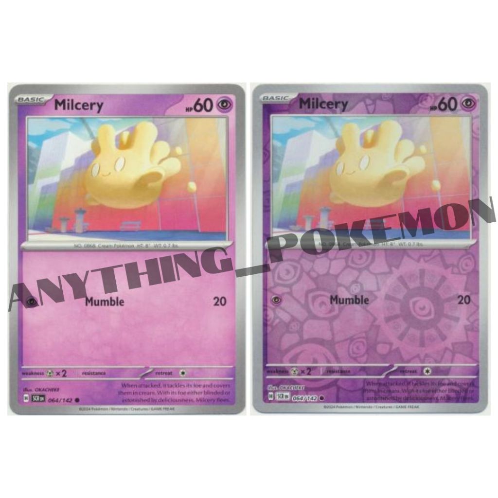 Pokemon Card - Milcery (064/142) - NORMAL/REVERSE HOLO - Stellar Crown ...