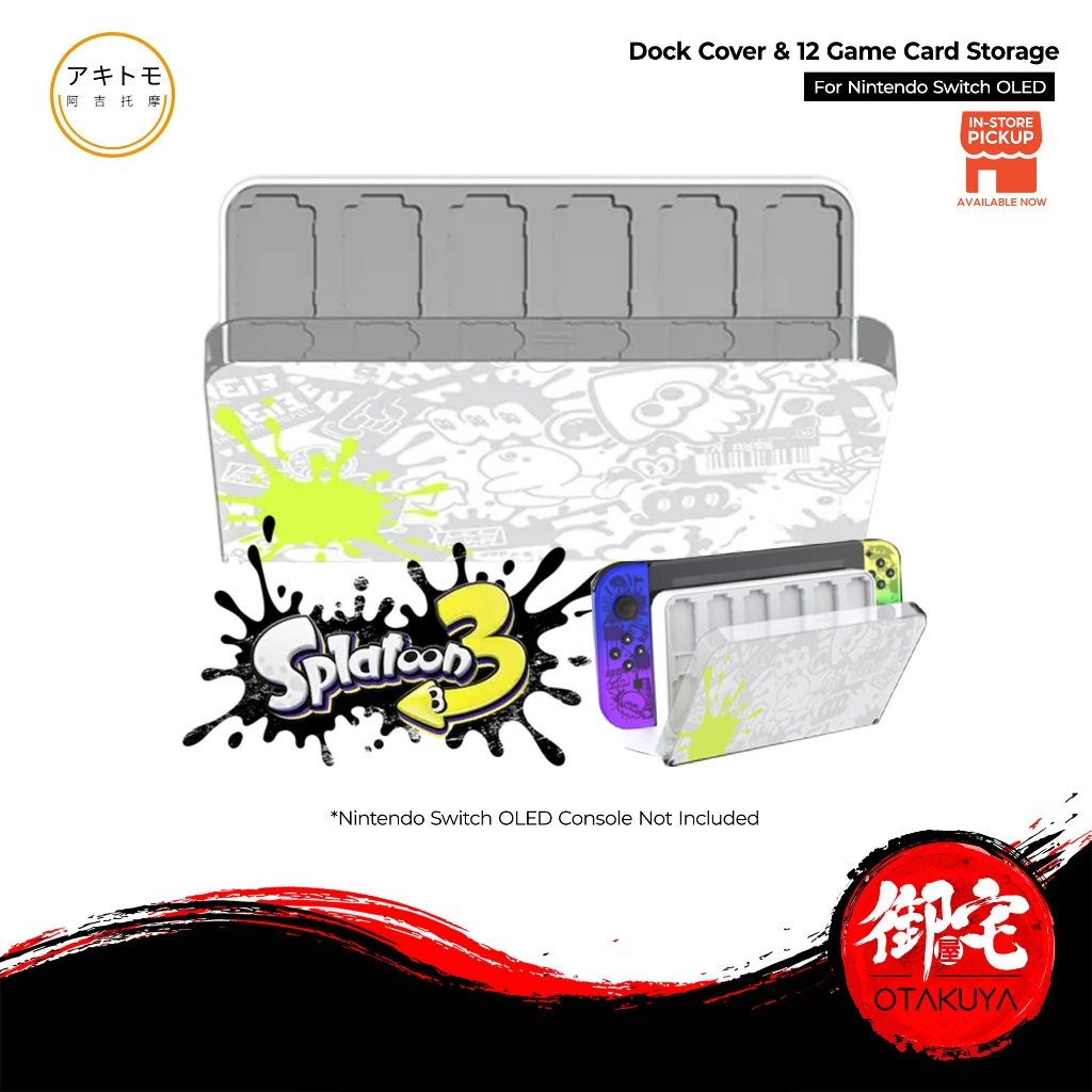 AKITOMO Nintendo Switch OLED Dock Cover & 12 Game Card Storage + 6 SD ...
