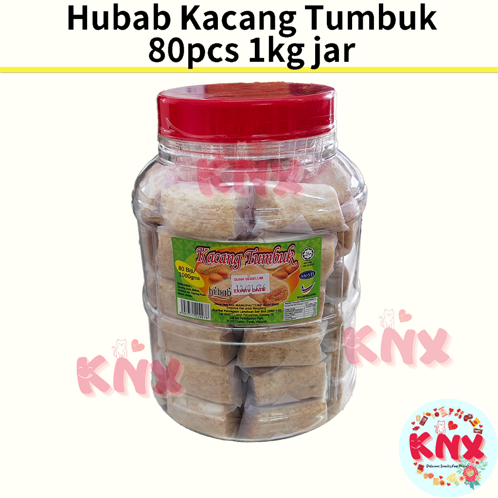 (Jar) Hubab Kacang Tumbuk Bottle Jar 80pcs | Shopee Malaysia