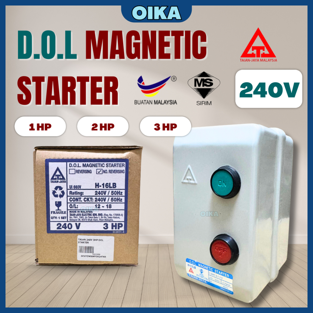 TAIAN-JAYA / TKK DOL Magnetic Starter Direct On-Line (DOL) Motor ...