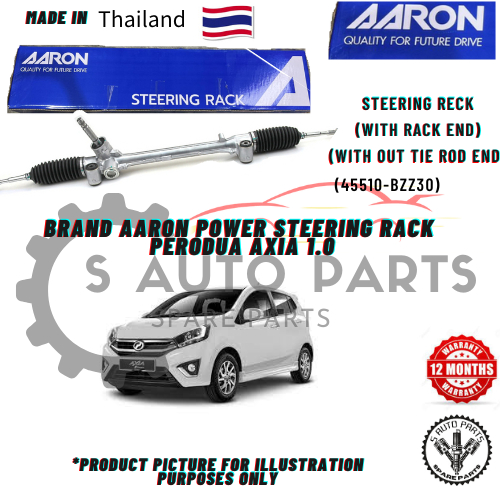 PERODUA AXIA 1.0 POWER STEERING GEAR RACK -BRAND 100% AARON | Shopee ...