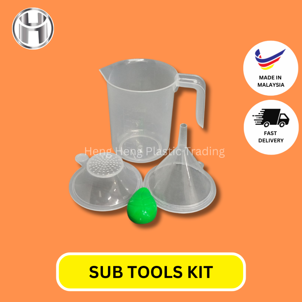 SUB TOOLS KITS / PLASTIC MEASURING CUP & FUNNEL SET / SET CAWAN ...