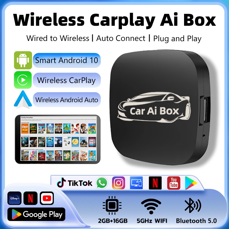 CarPlay AI Box Carplay Car android Video Wired to Wireless CarPlay ...